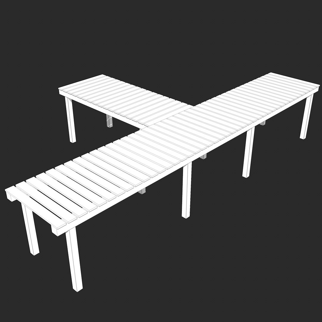 3d Wooden Platform Model