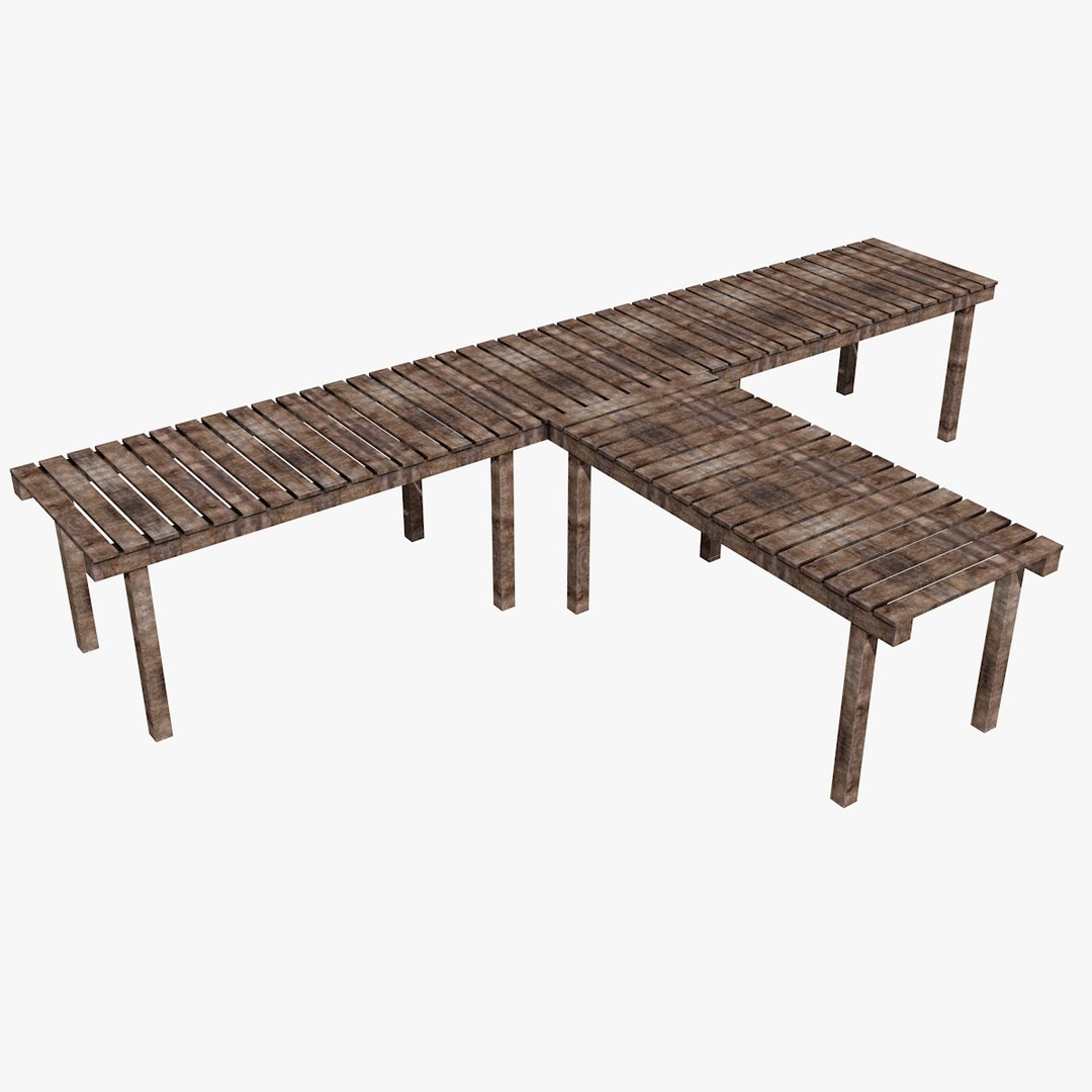 3d Wooden Platform Model