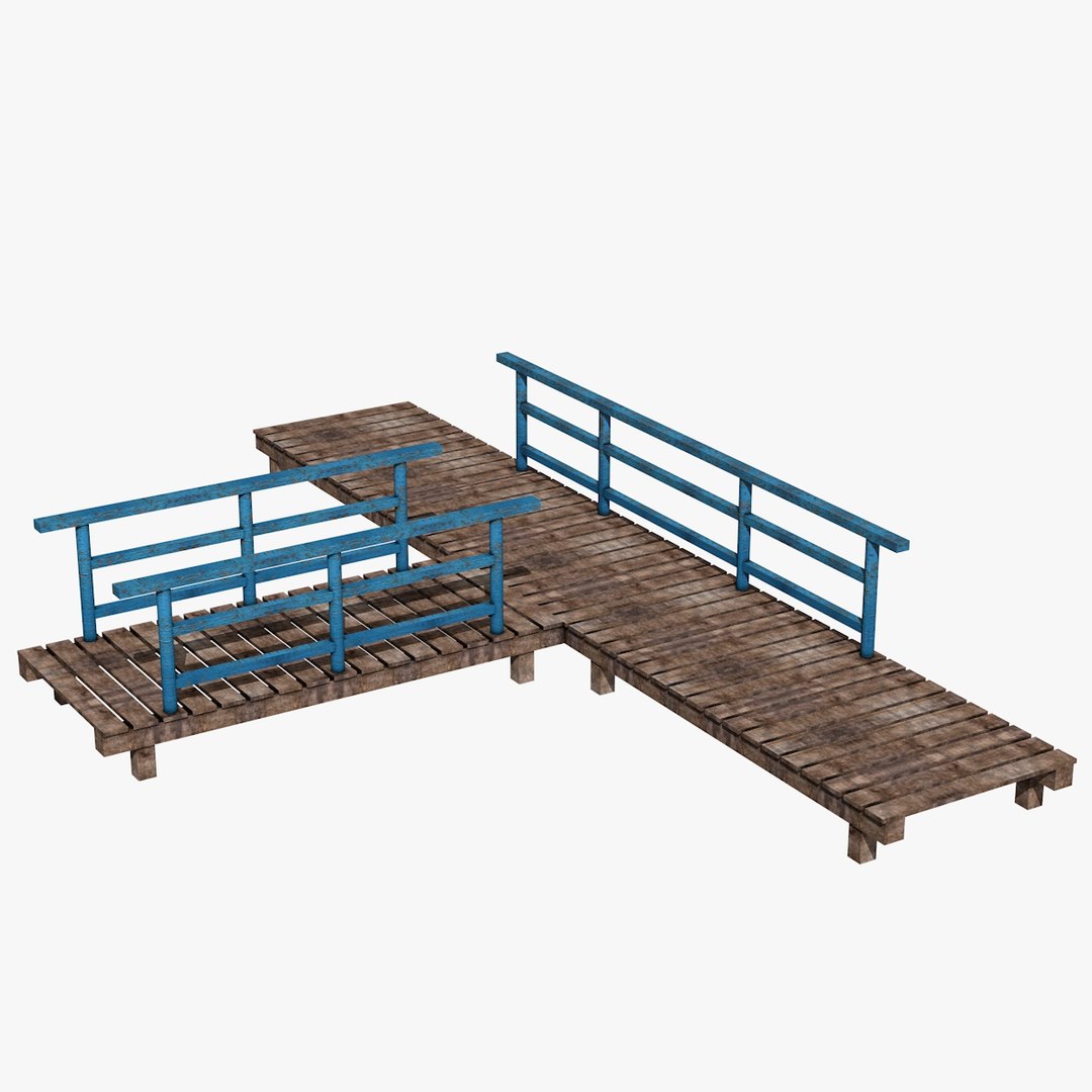 3d Wooden Platform Model