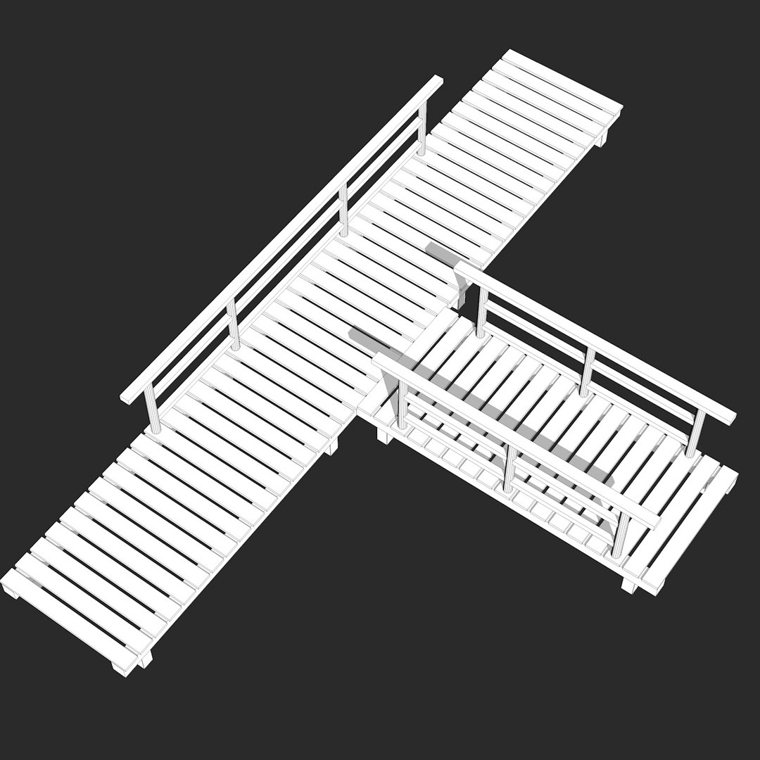 3d Wooden Platform Model