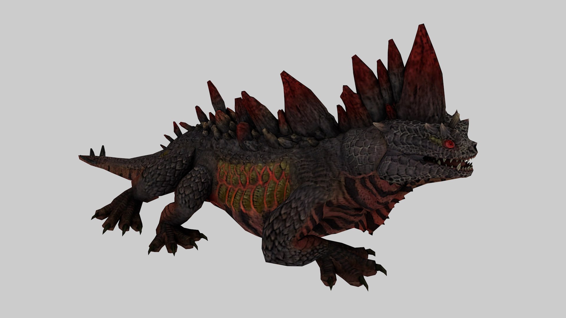 3D Lava Spine Lizard Monster 3D Model - TurboSquid 2371905