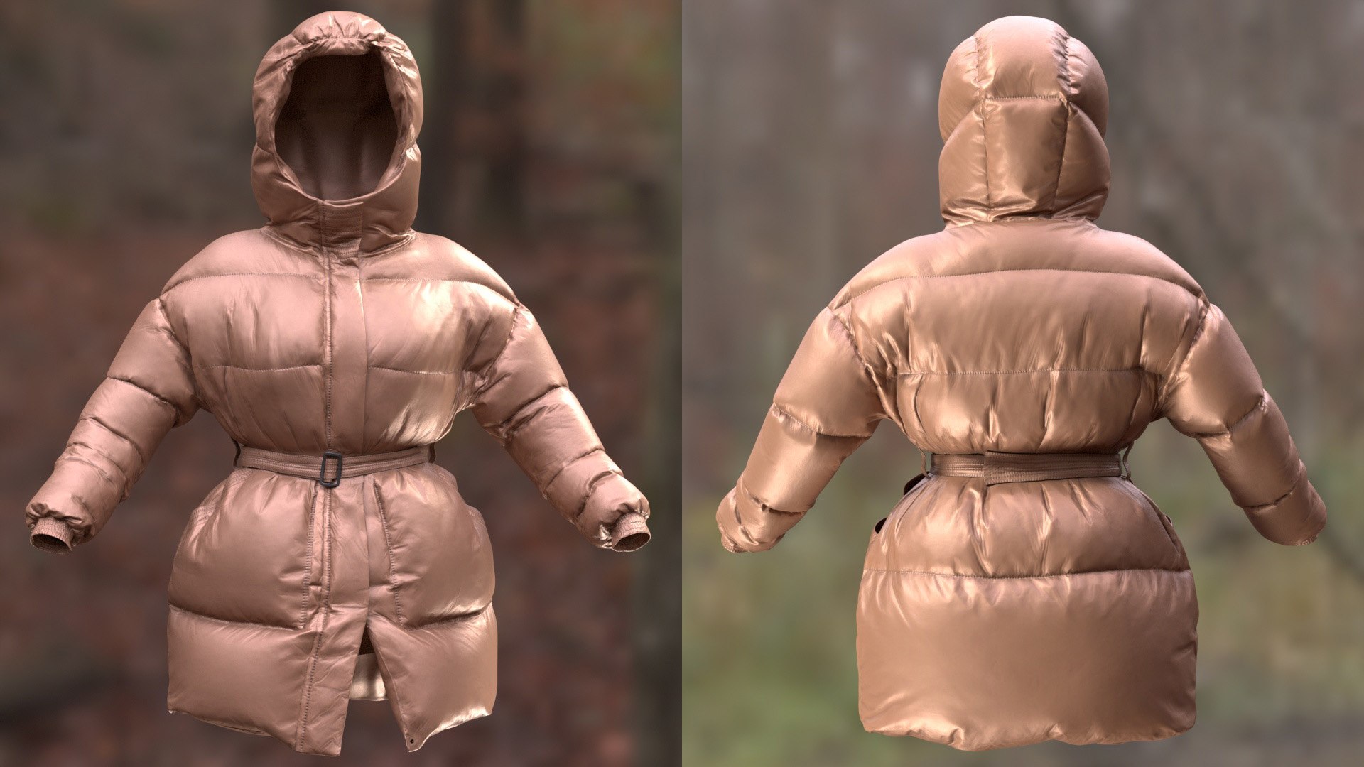 3D Man And Woman In Puffer 76 - TurboSquid 2272426
