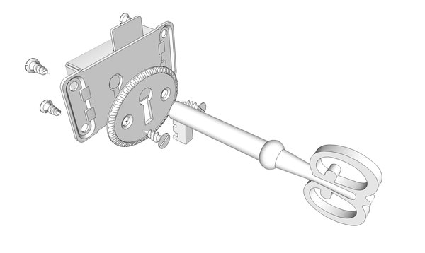 3D lock drawer old model - TurboSquid 1548364