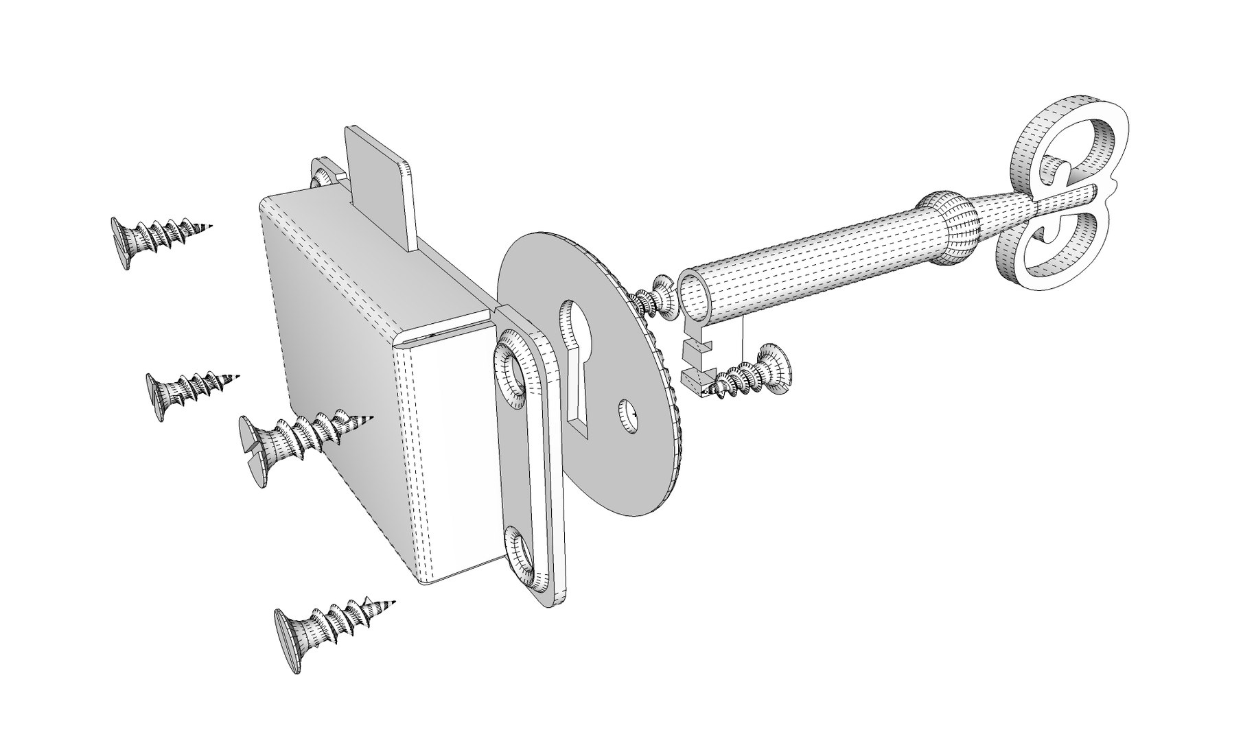 3D Lock Drawer Old Model - TurboSquid 1548364