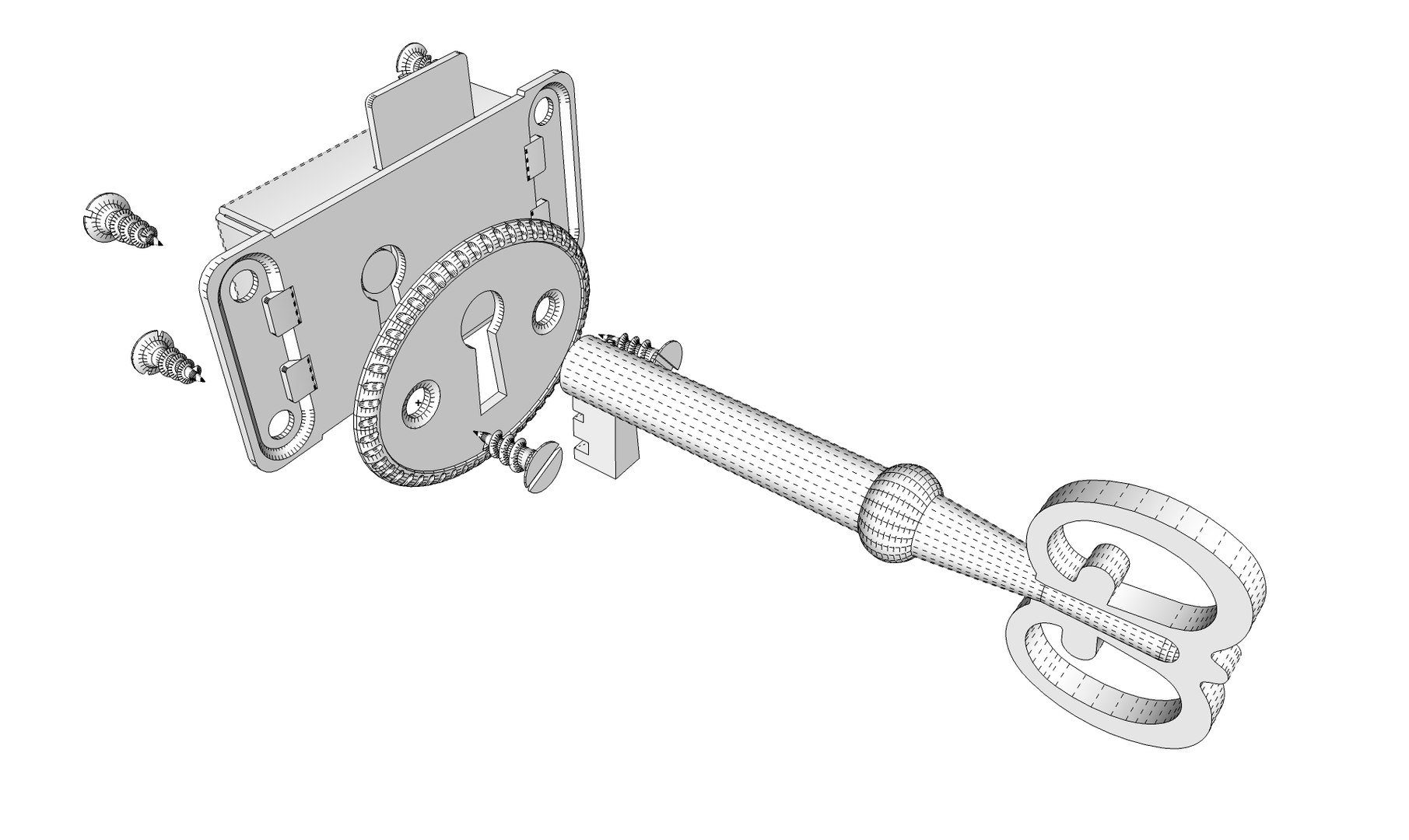 3D Lock Drawer Old Model - TurboSquid 1548364