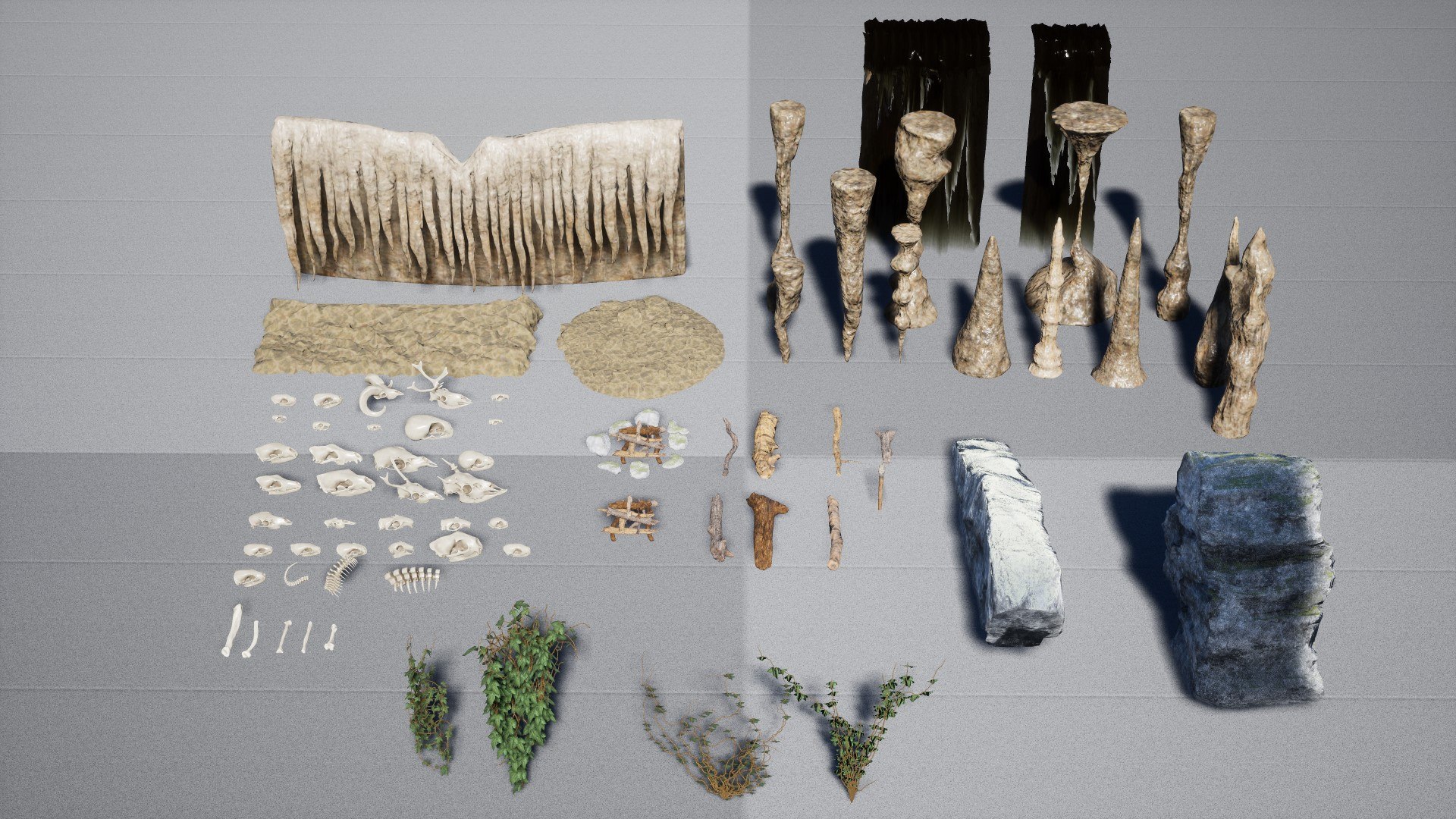 Cave Environment 68 Assets 3D Model - TurboSquid 2194036