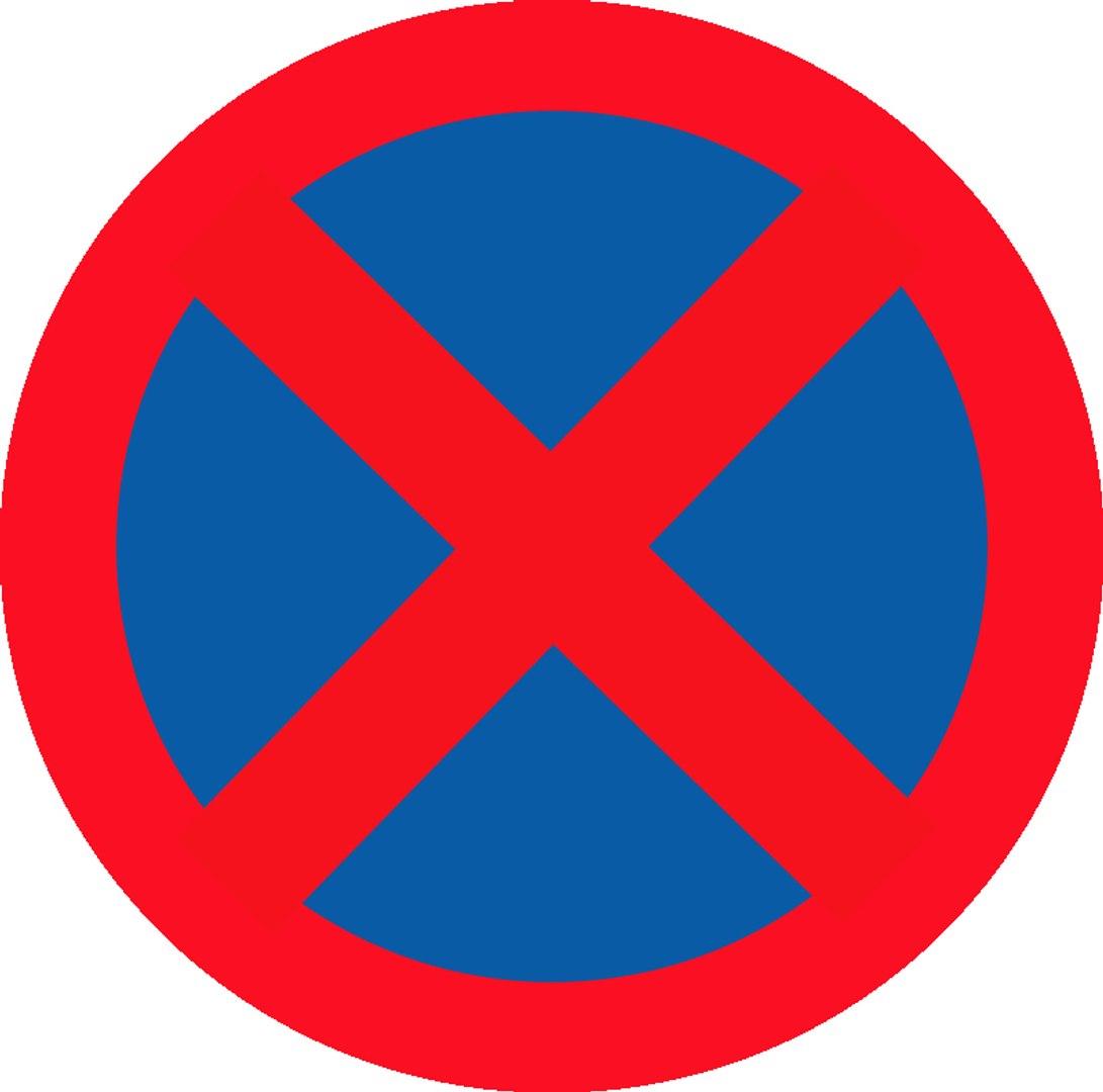 3D European Stopping Sign Model - TurboSquid 1303409