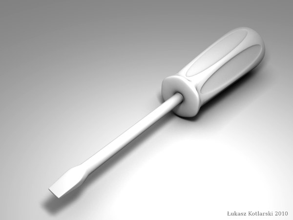 3d model of screwdriver screw