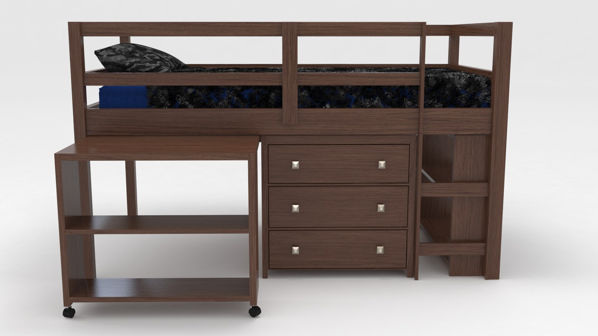 Boys Loft Bed 3D Model - TurboSquid 1646390
