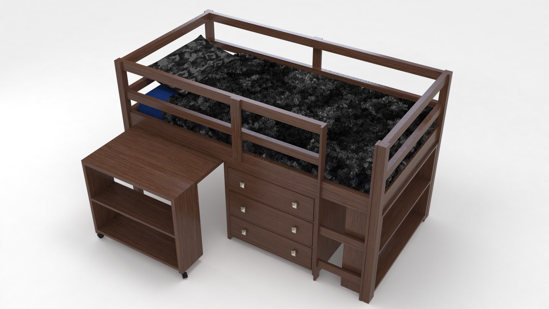 Boys Loft Bed 3D Model - TurboSquid 1646390