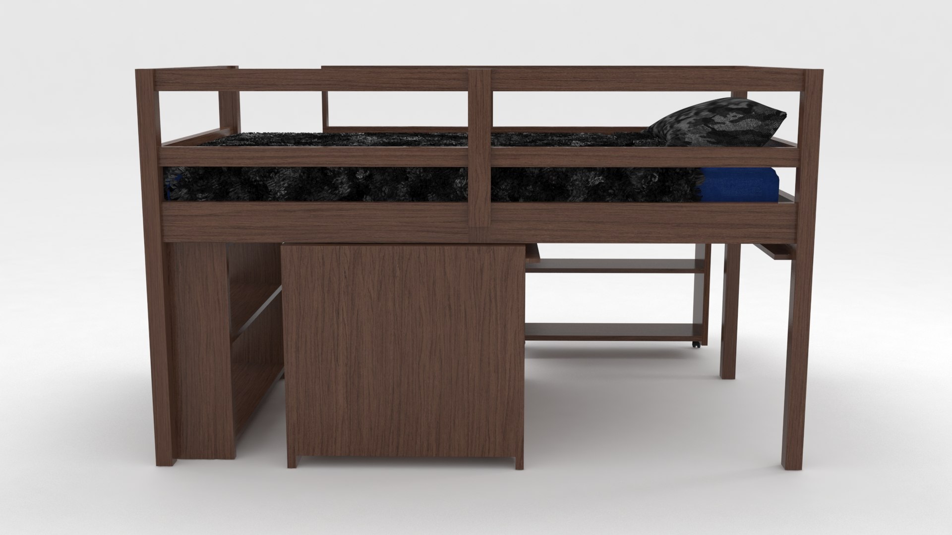 Boys Loft Bed 3D Model - TurboSquid 1646390