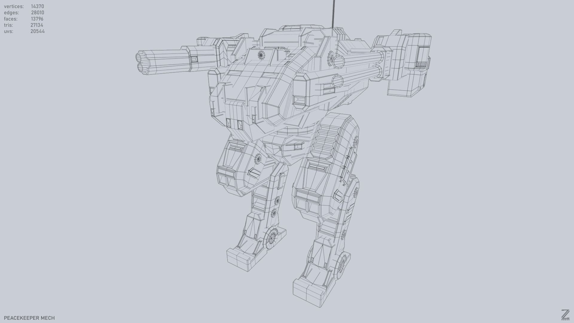 3D Peacekeeper Mech Collection Model - TurboSquid 2301020