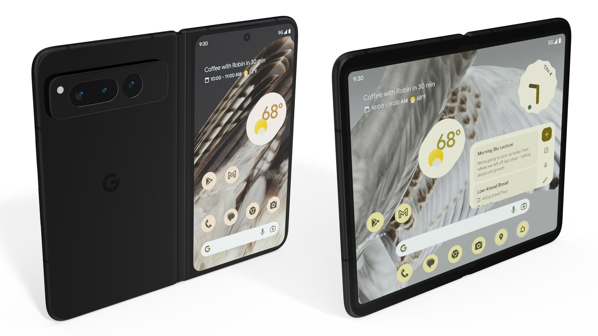 Google Pixel Fold Smartphone Obsidian Rigged 3D - TurboSquid 2192780
