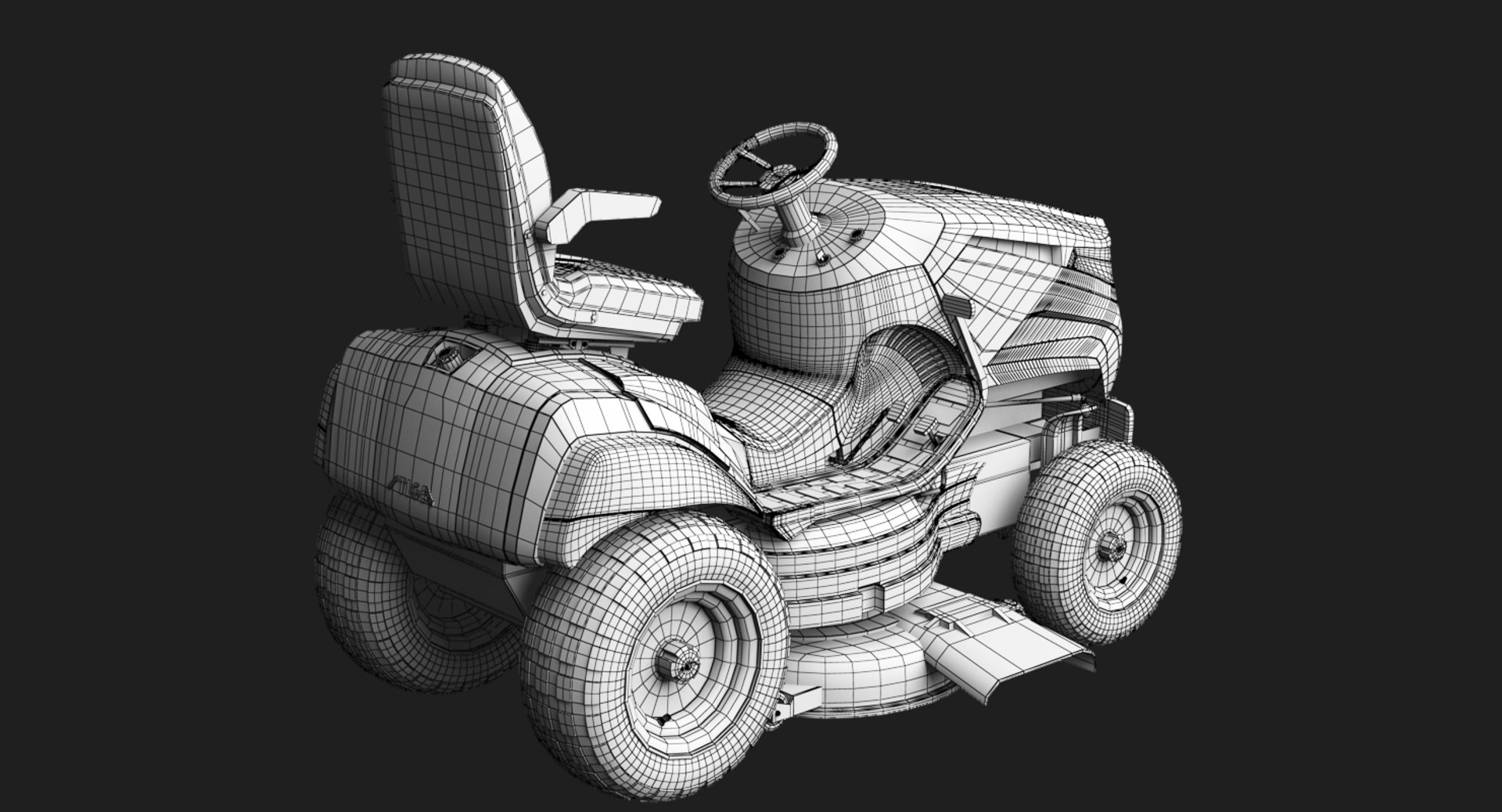 3D Model Modern Lawn Tractor - TurboSquid 1288907
