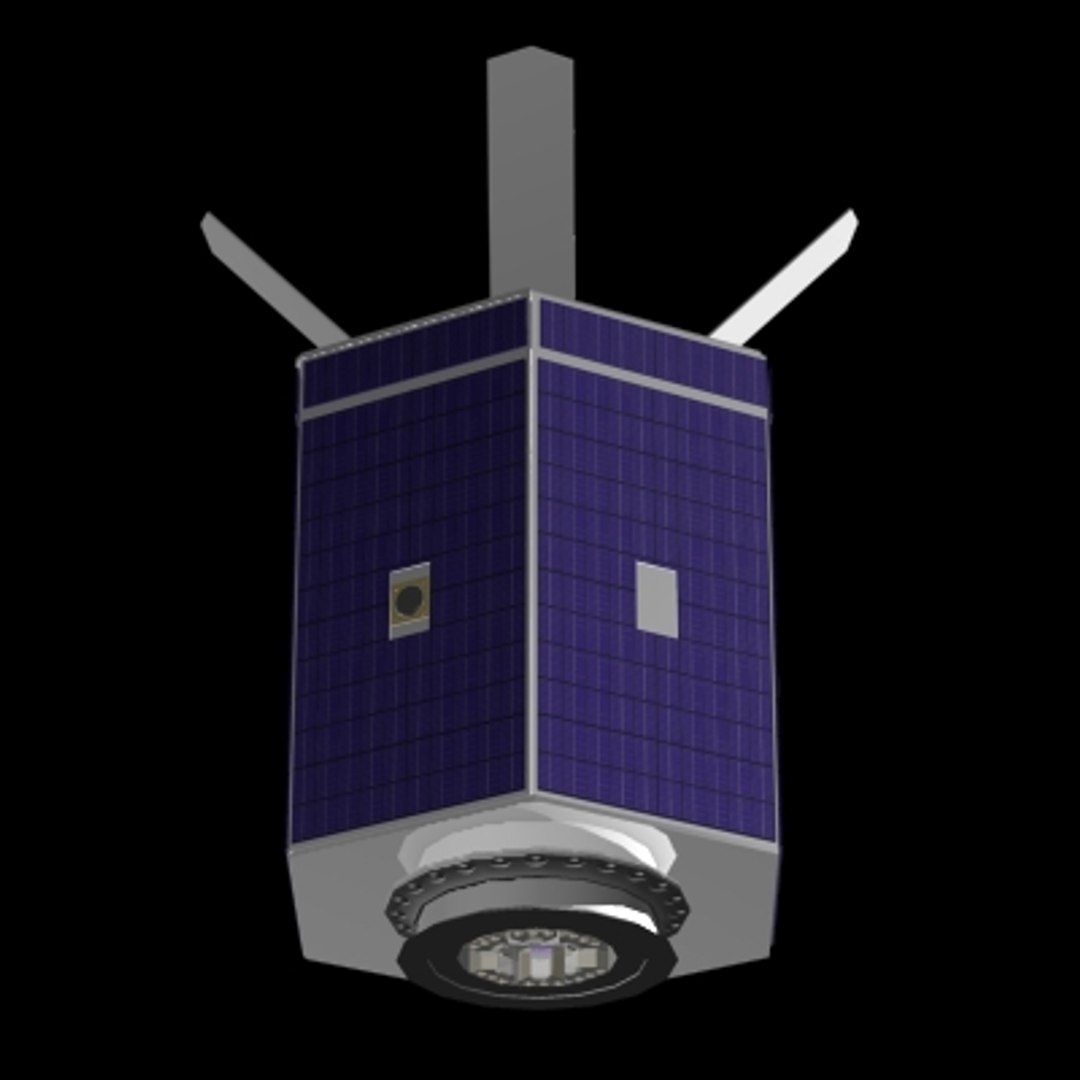 Truespace Space Orbiting Satellite