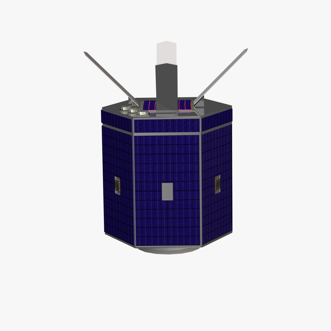 Truespace Space Orbiting Satellite