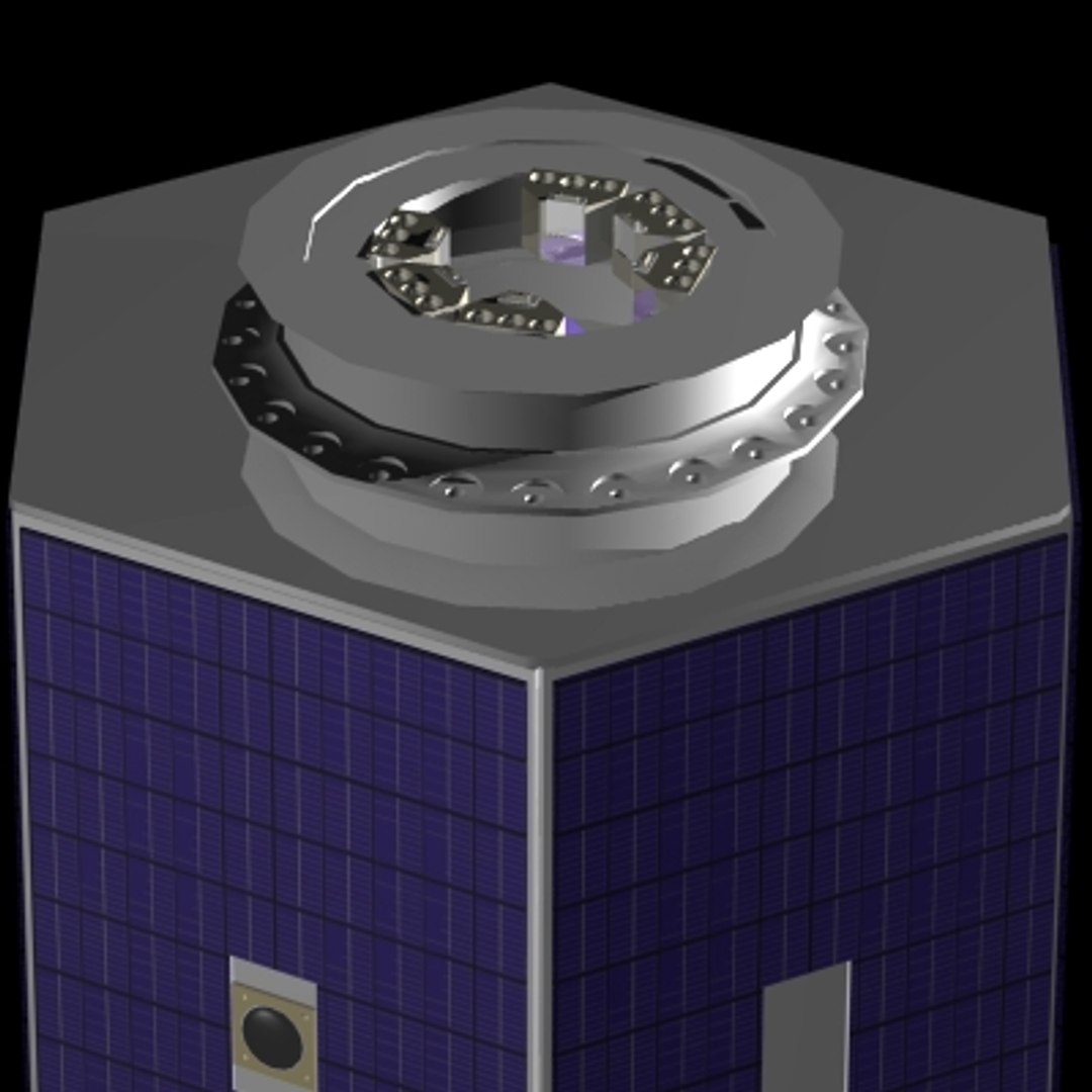 Truespace Space Orbiting Satellite