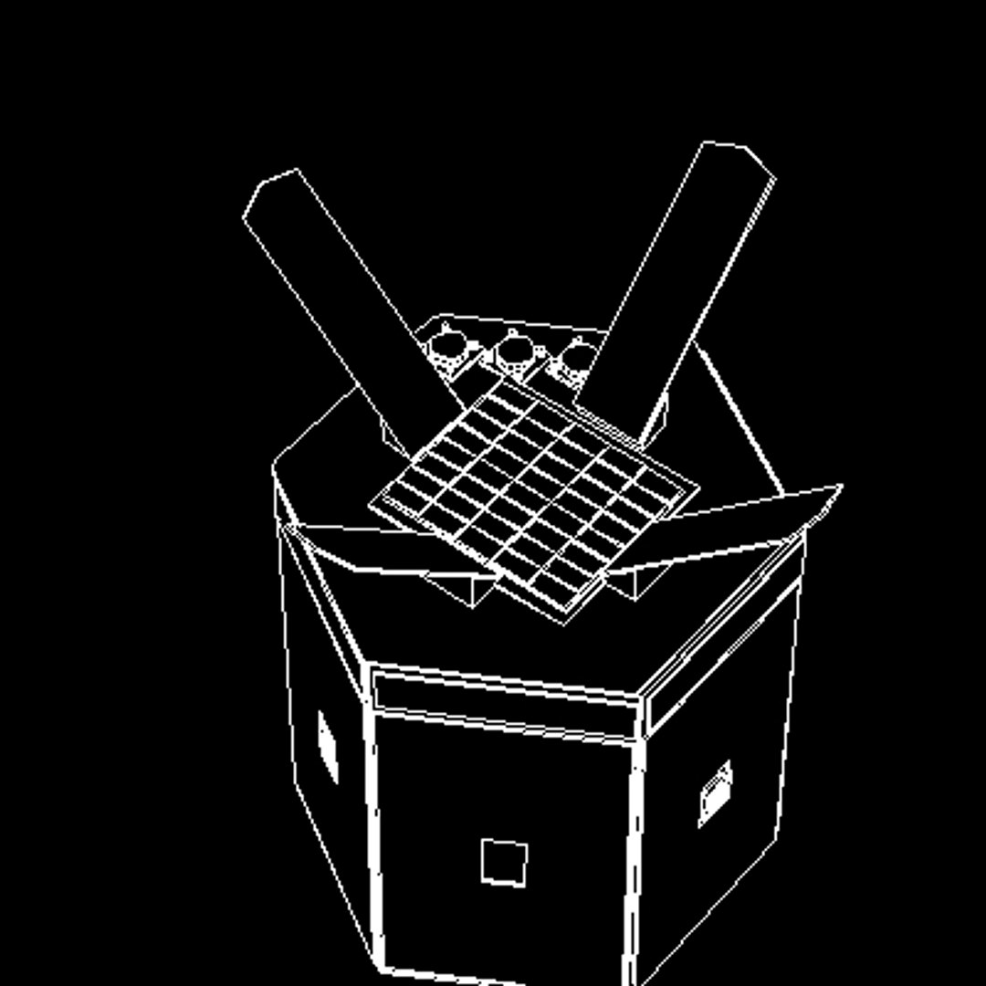 Truespace Space Orbiting Satellite