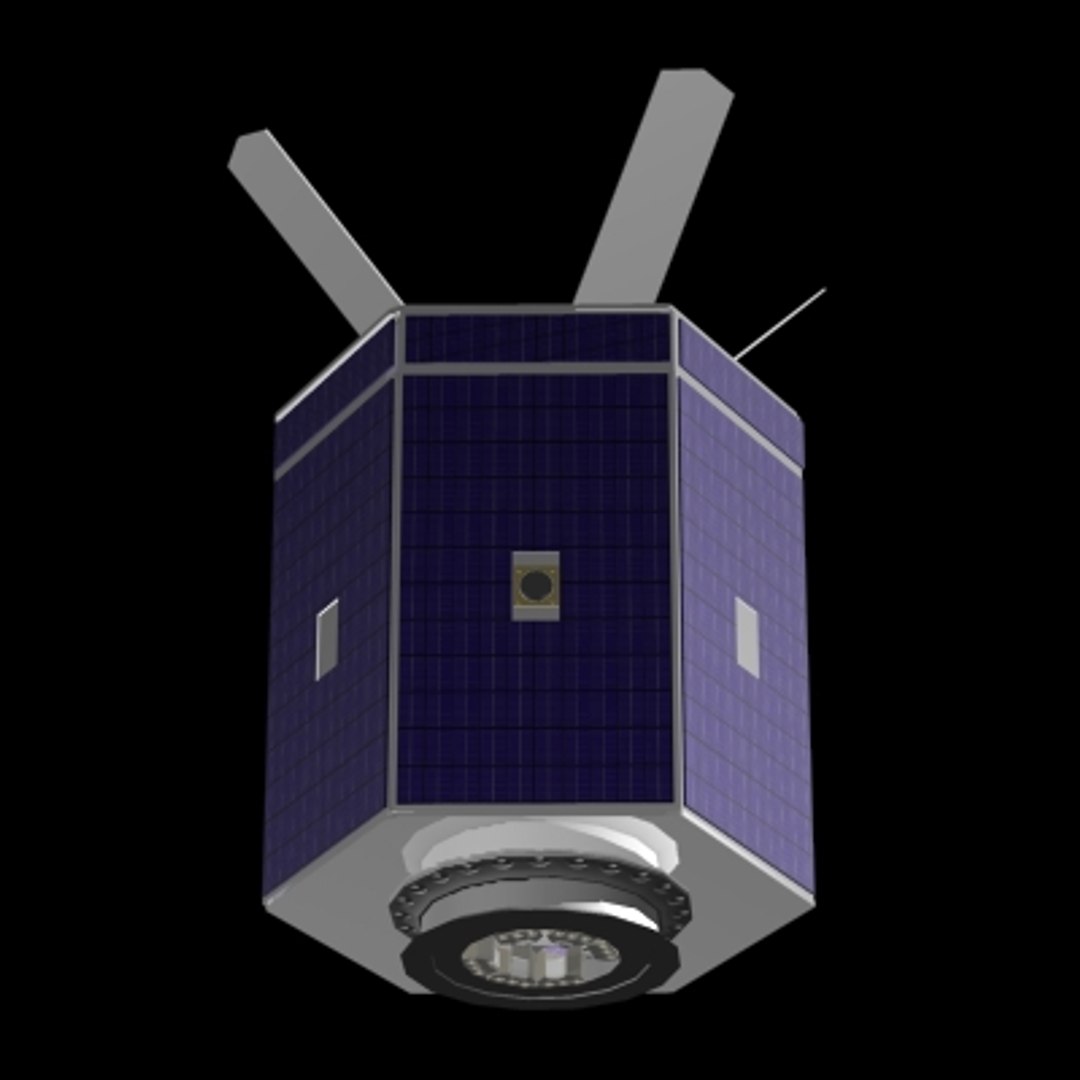 Truespace Space Orbiting Satellite