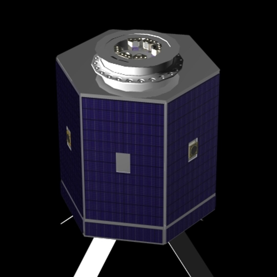 Truespace Space Orbiting Satellite