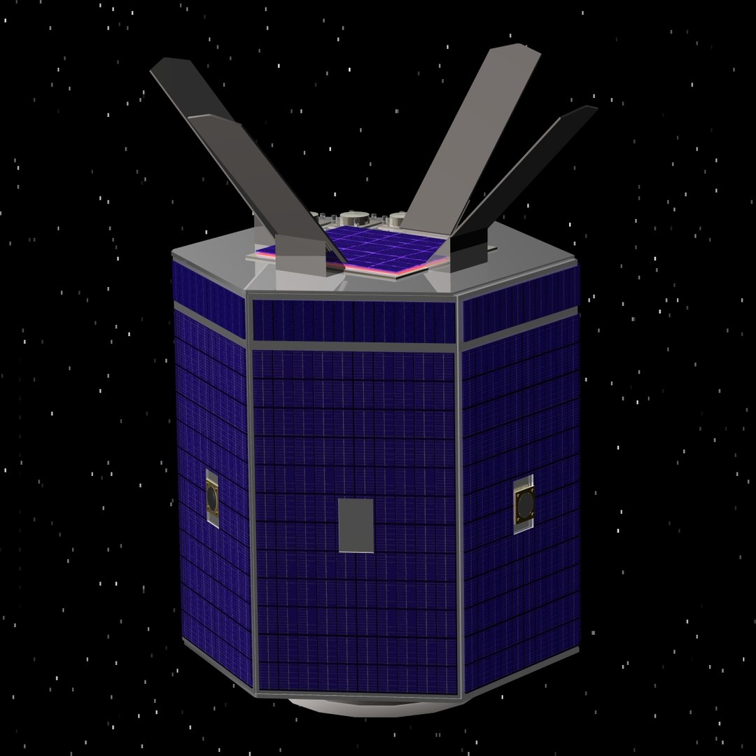 Truespace Space Orbiting Satellite