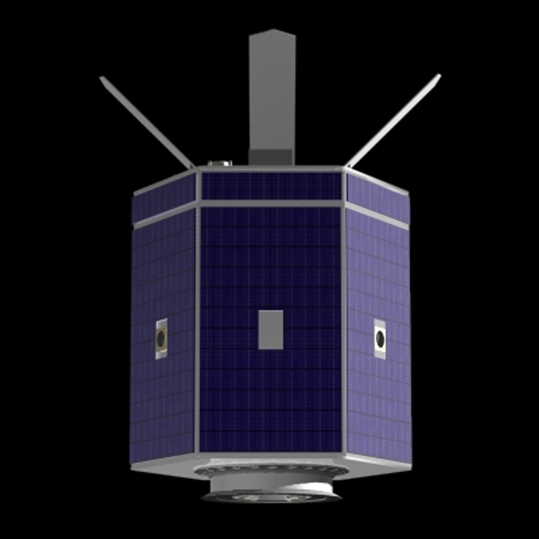 Truespace Space Orbiting Satellite
