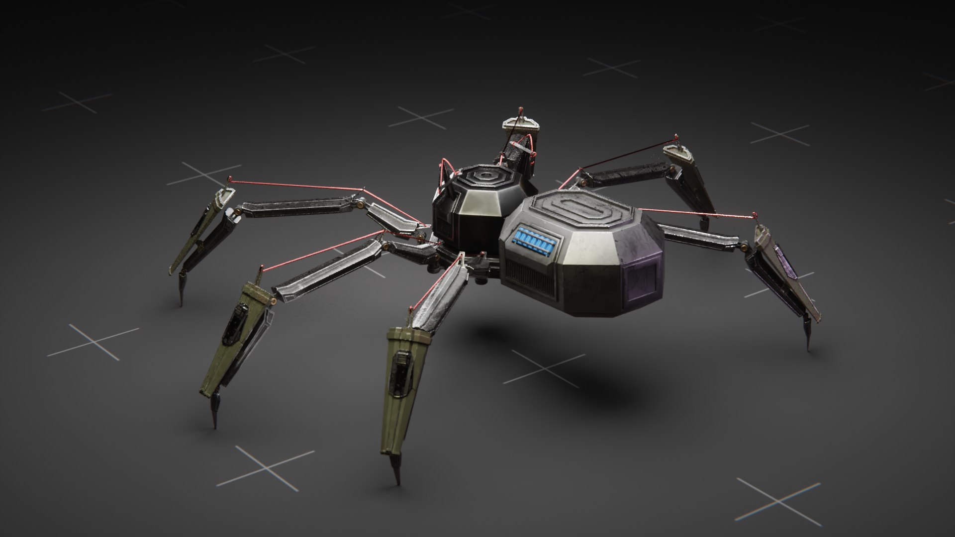 3D Sci-Fi Robot Spider - TurboSquid 2229505