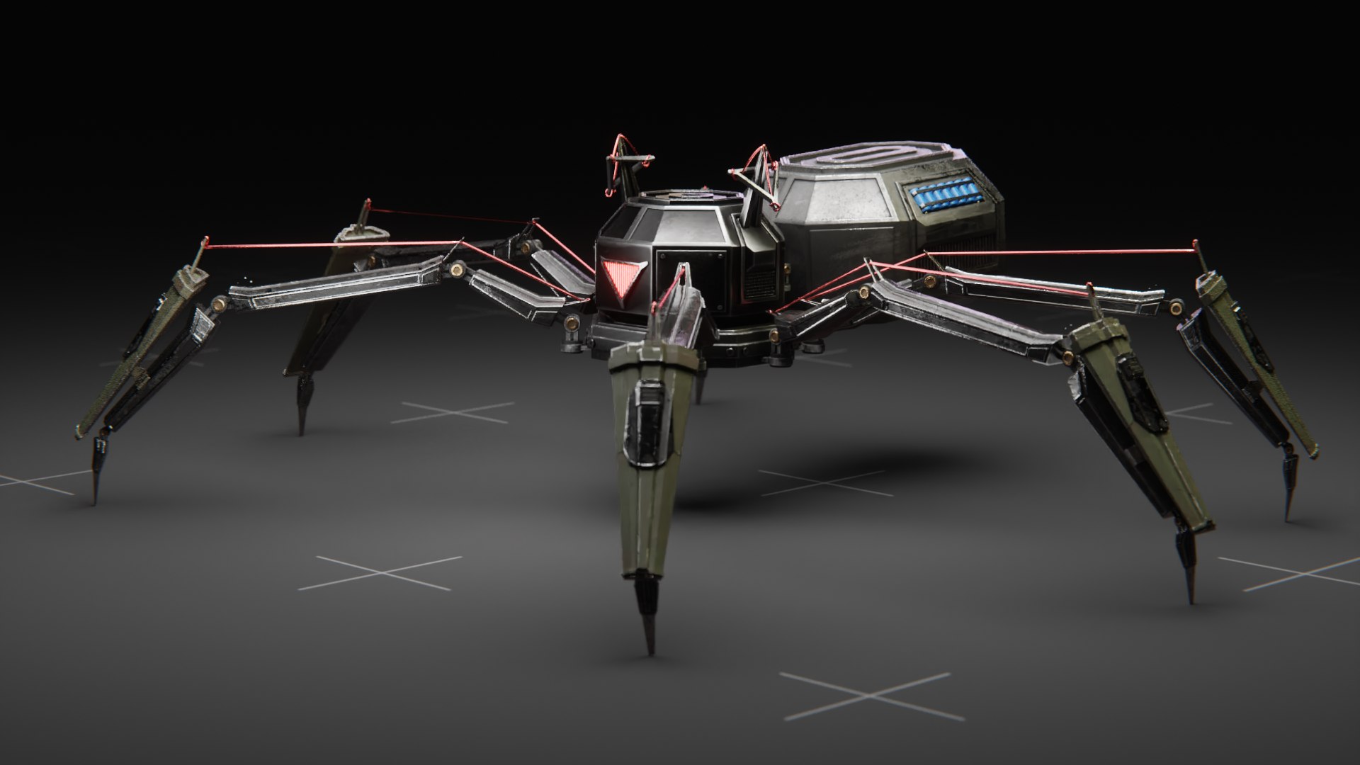 3D Sci-Fi Robot Spider - TurboSquid 2229505