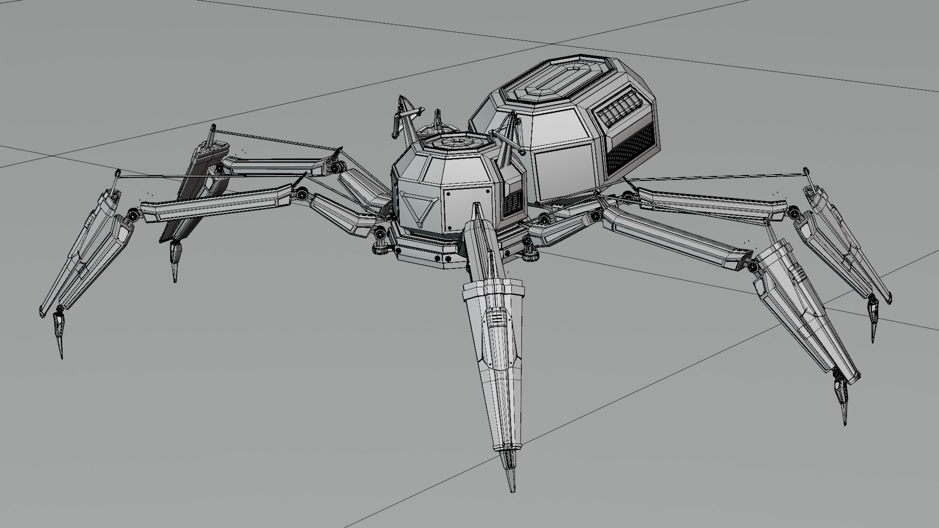 3D Sci-Fi Robot Spider - TurboSquid 2229505