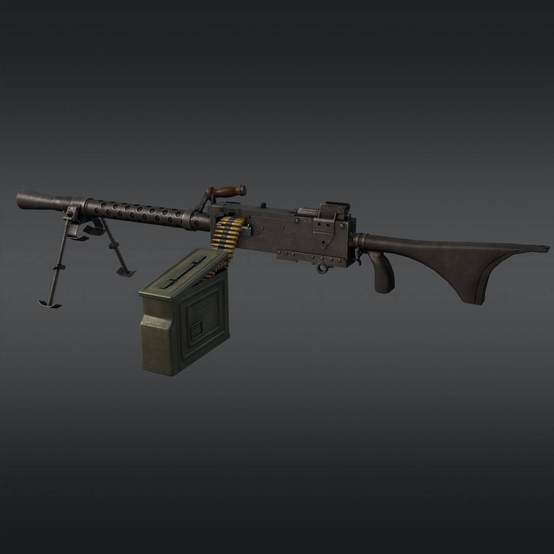 3d Model Of Ready M1919a6