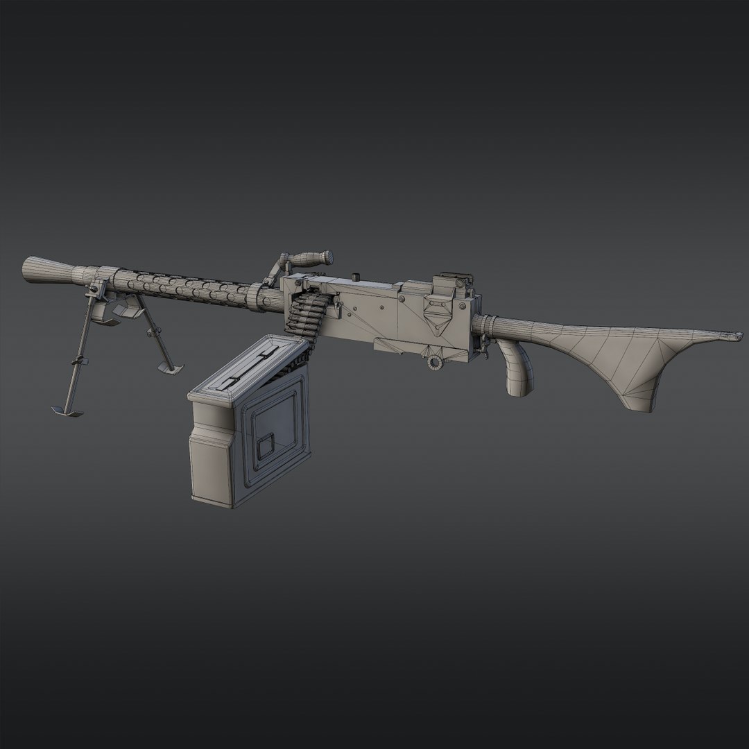 3d Model Of Ready M1919a6