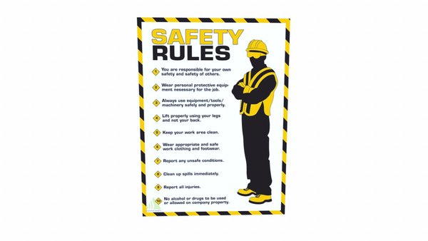 modelo 3d Tablero de reglas de seguridad - TurboSquid 2308317