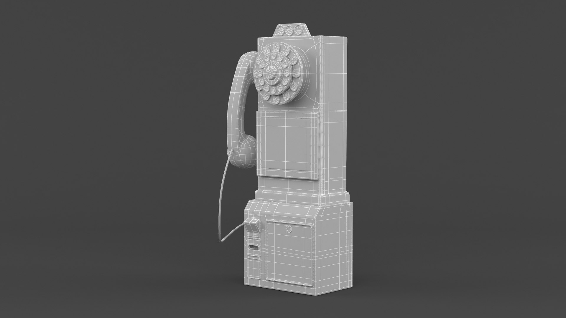 Retro Classic Pay Phone 3D Model - TurboSquid 2232474