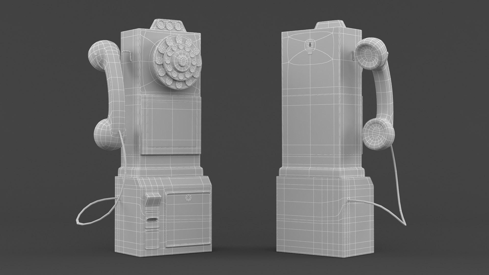 Retro Classic Pay Phone 3D Model - TurboSquid 2232474