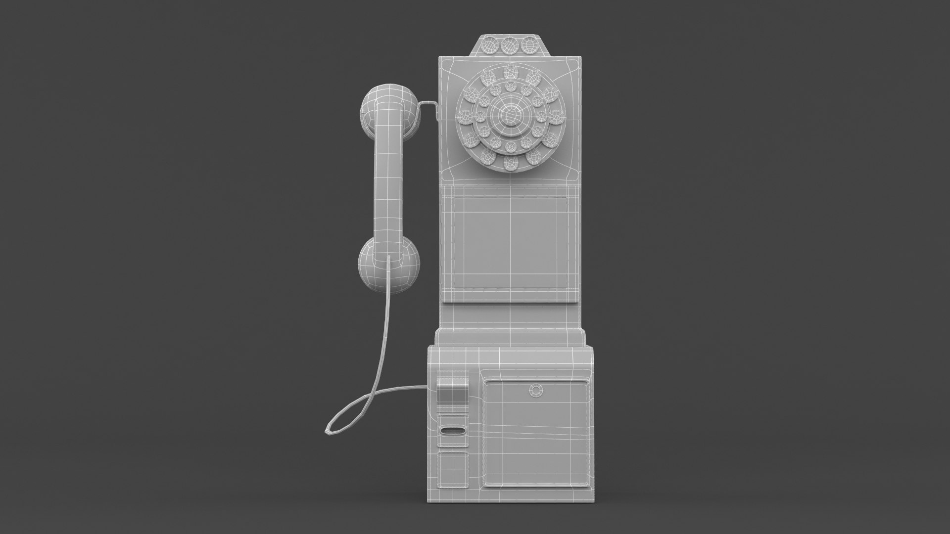 Retro Classic Pay Phone 3D Model - TurboSquid 2232474