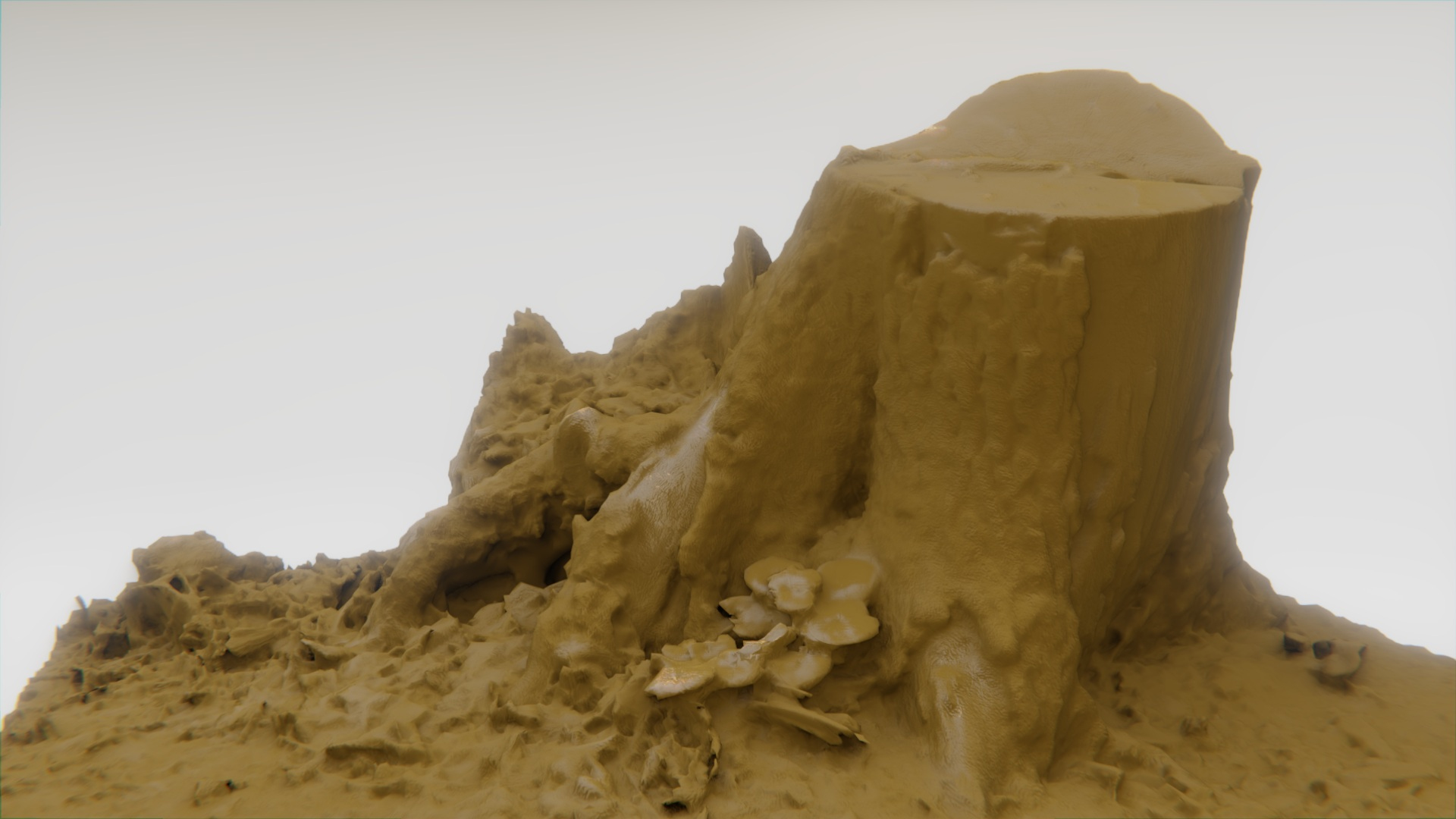 3D Old Rotten Stump - TurboSquid 1467521