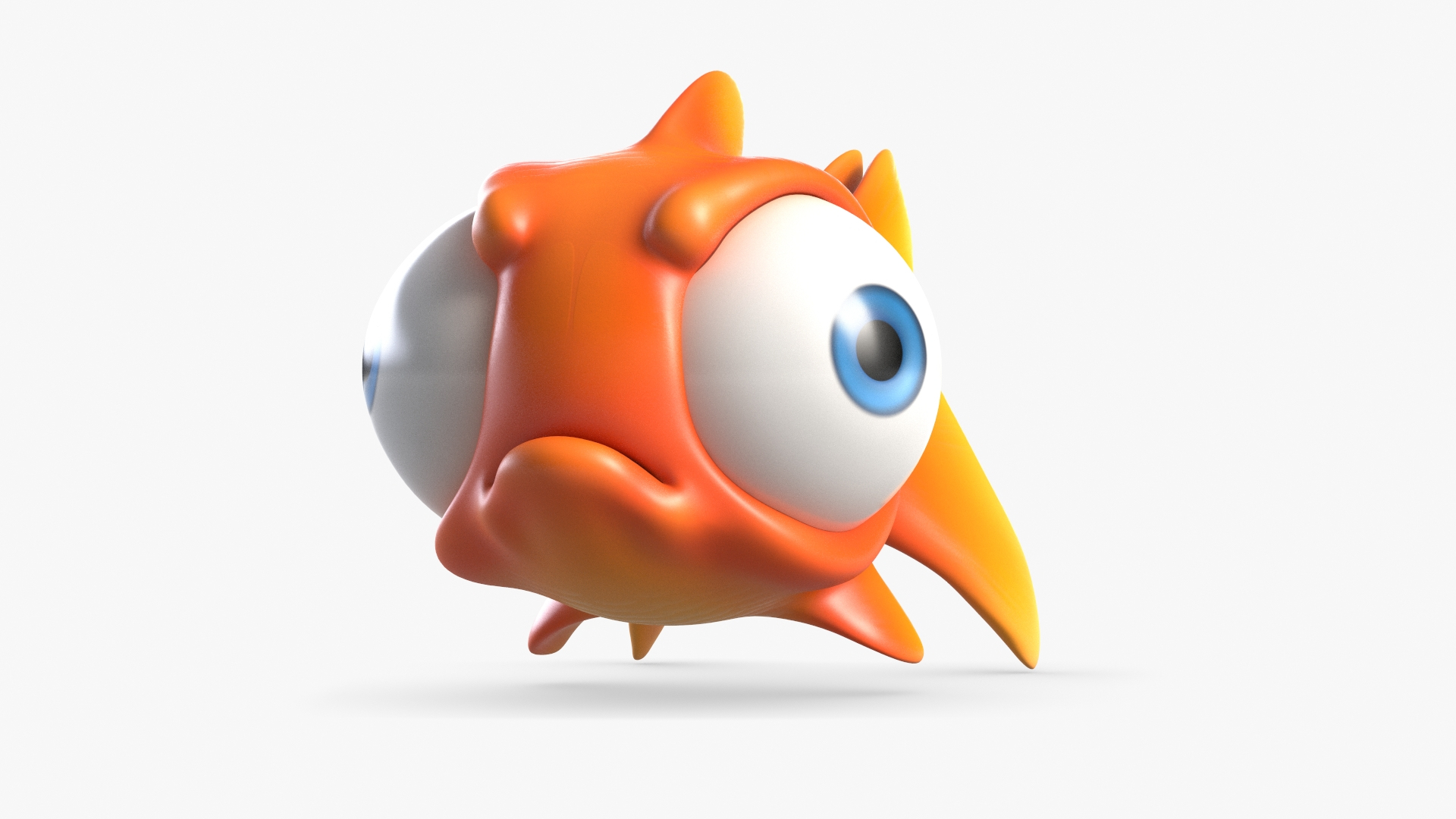 3D Angry Cartoon Fish - TurboSquid 1726915