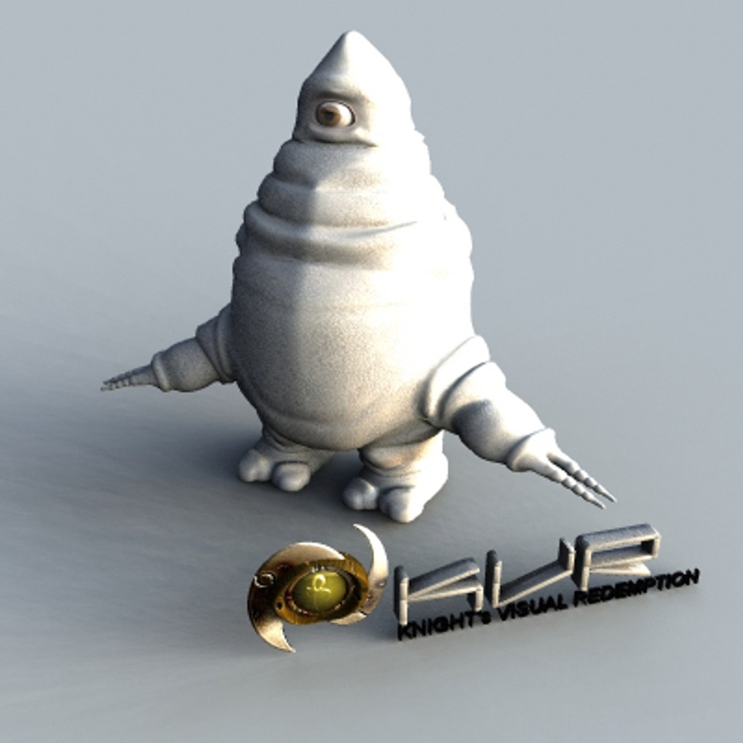 grey eyed alien ufo 3d model