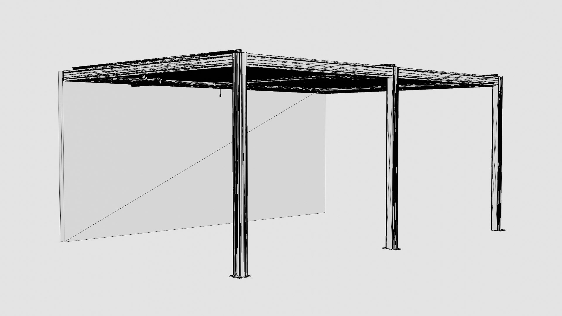 Pergola 4x6 Anthracite Wall 3D Model - TurboSquid 2316212