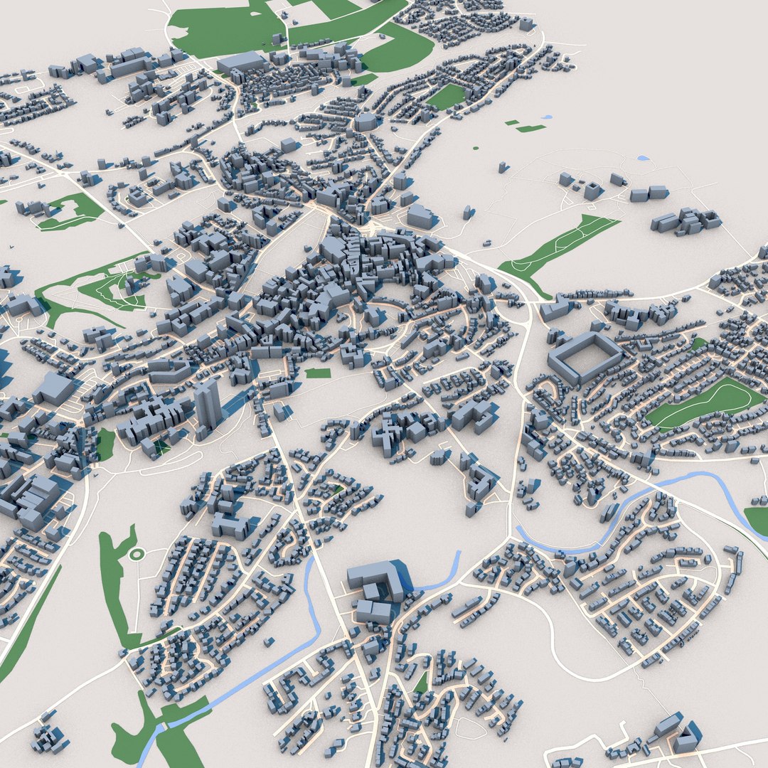 3D Armagh City In Northern Ireland Map Model - TurboSquid 2357865