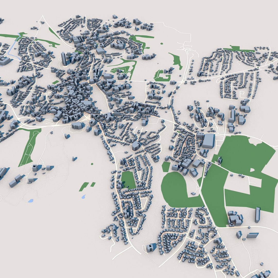 3D Armagh City In Northern Ireland Map Model - TurboSquid 2357865