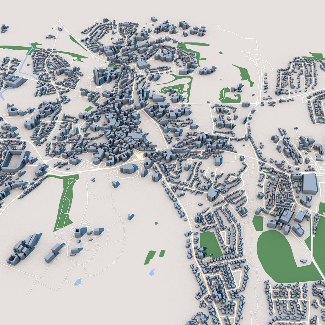 3D Armagh City In Northern Ireland Map Model - TurboSquid 2357865