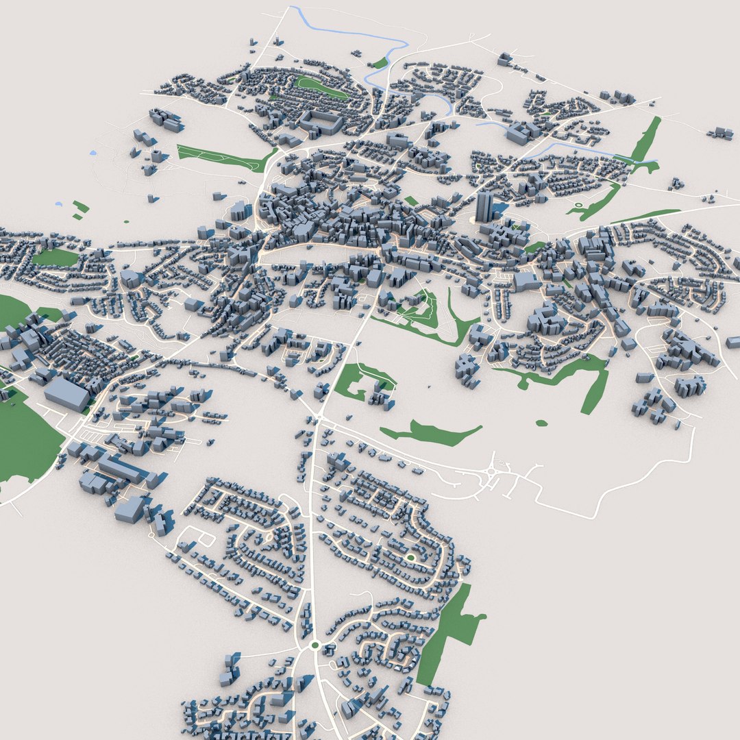 3D Armagh City In Northern Ireland Map Model - TurboSquid 2357865