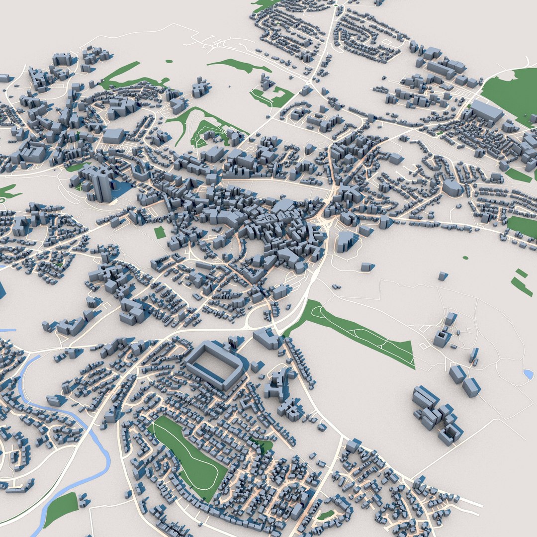 3D Armagh City In Northern Ireland Map Model - TurboSquid 2357865