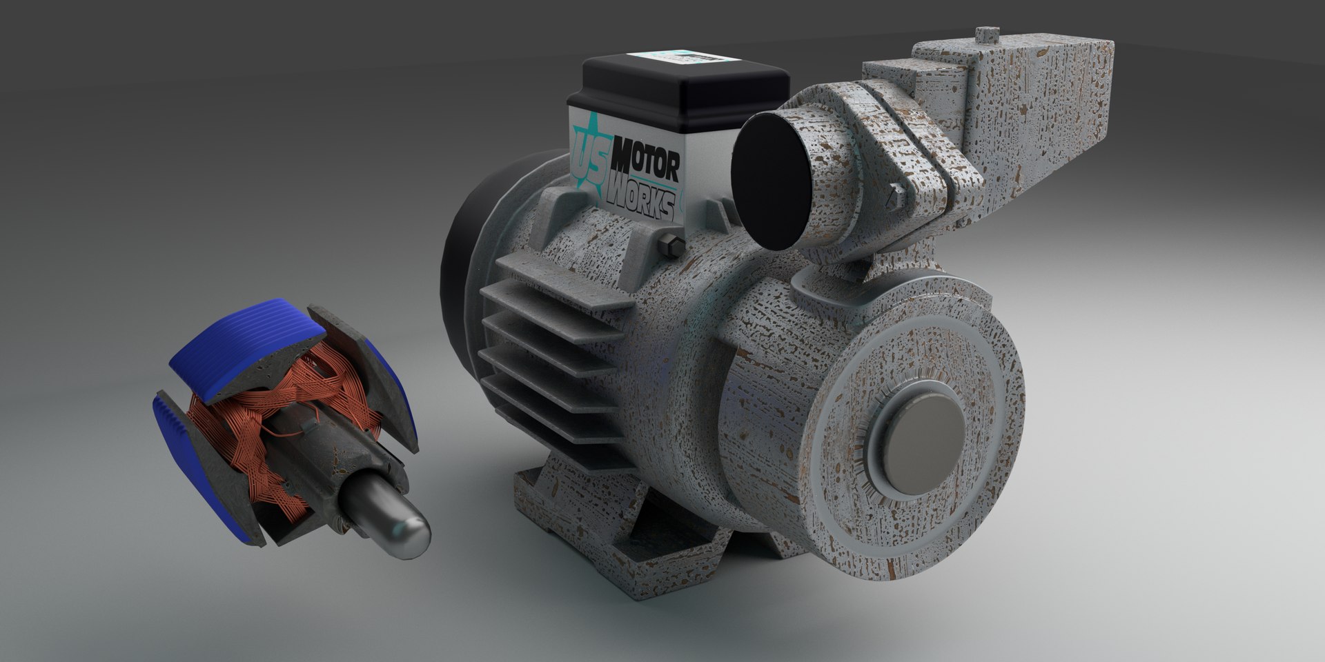 3D Pump Electric Motor Model - TurboSquid 1194806