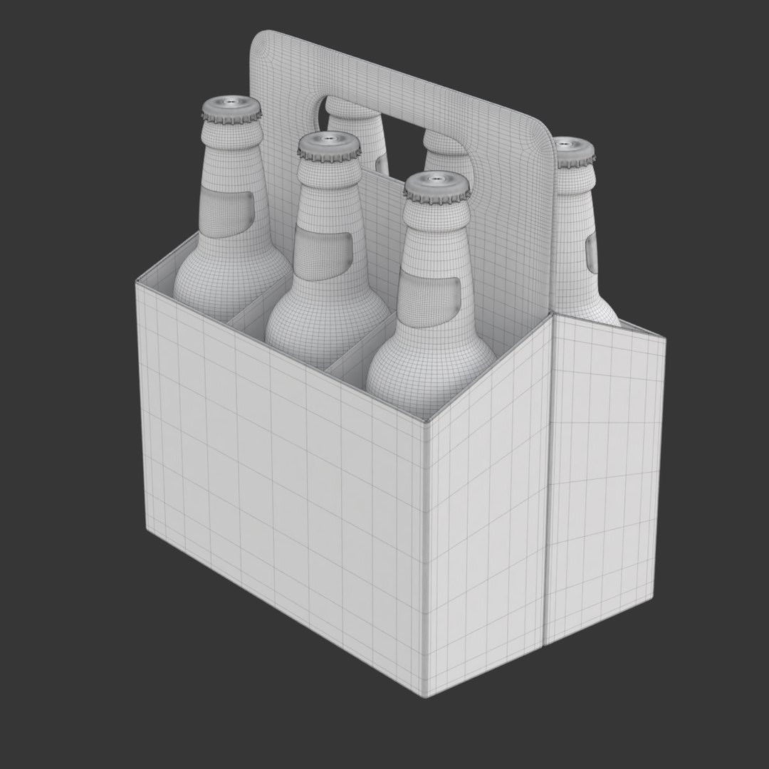 3D beer cardboard pack model - TurboSquid 1506921