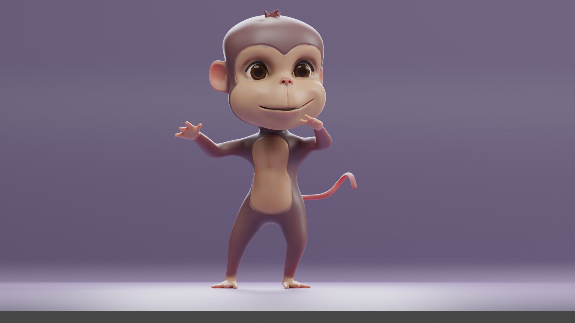 3D Cartoon Monkey Rigged and Animated model - TurboSquid 2159709