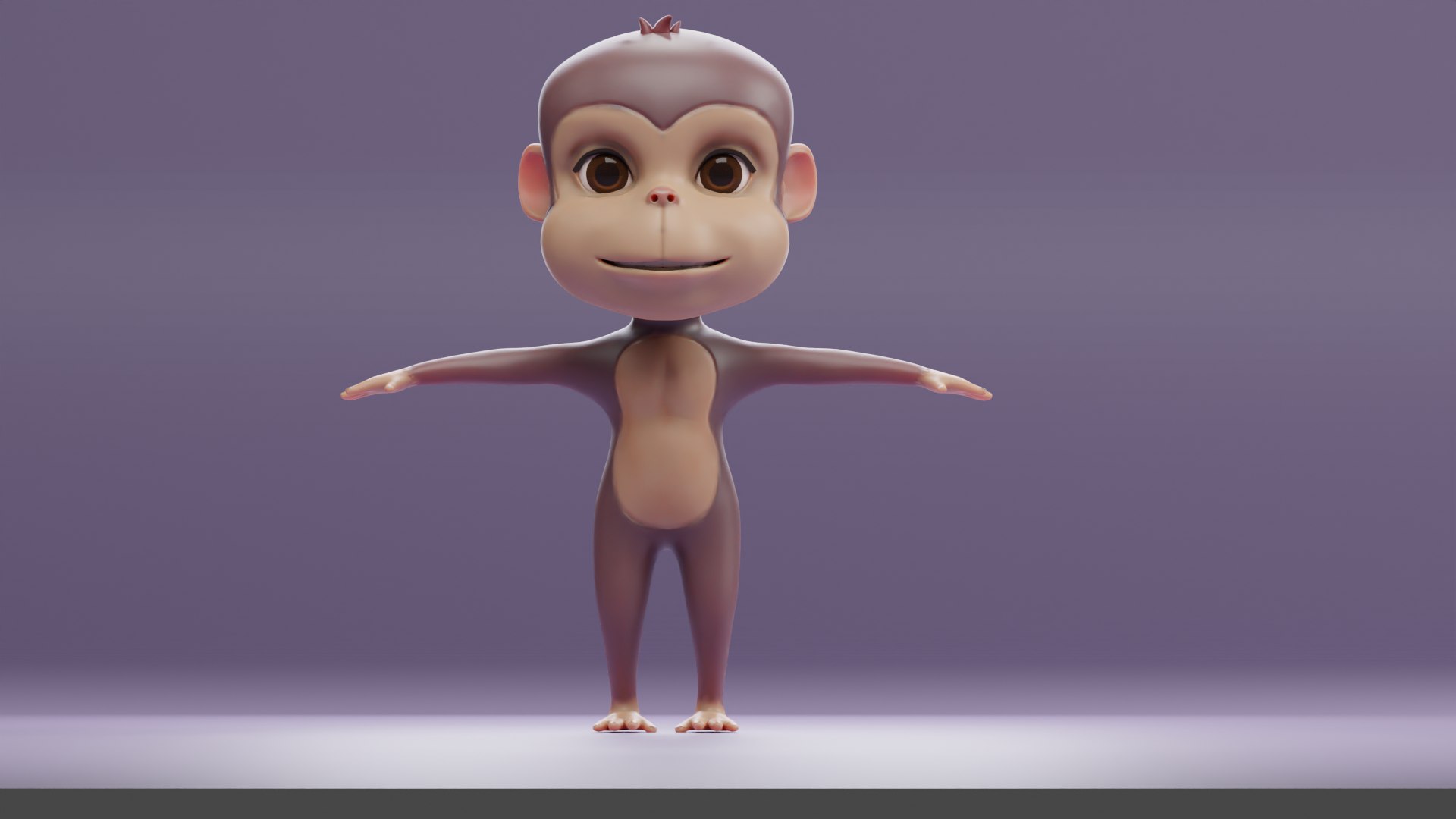 3D Cartoon Monkey Rigged and Animated model - TurboSquid 2159709