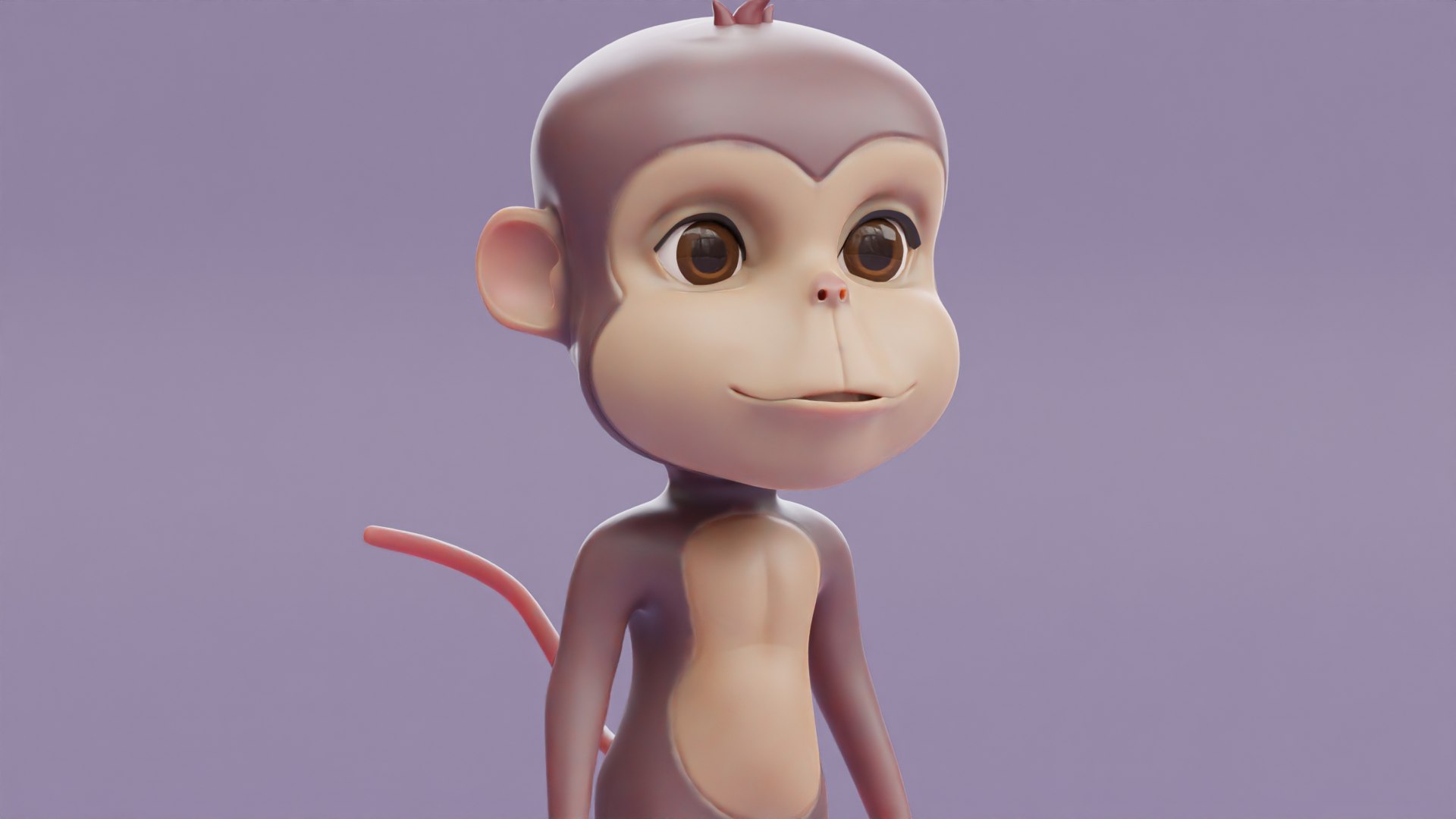 3D Cartoon Monkey Rigged and Animated model - TurboSquid 2159709