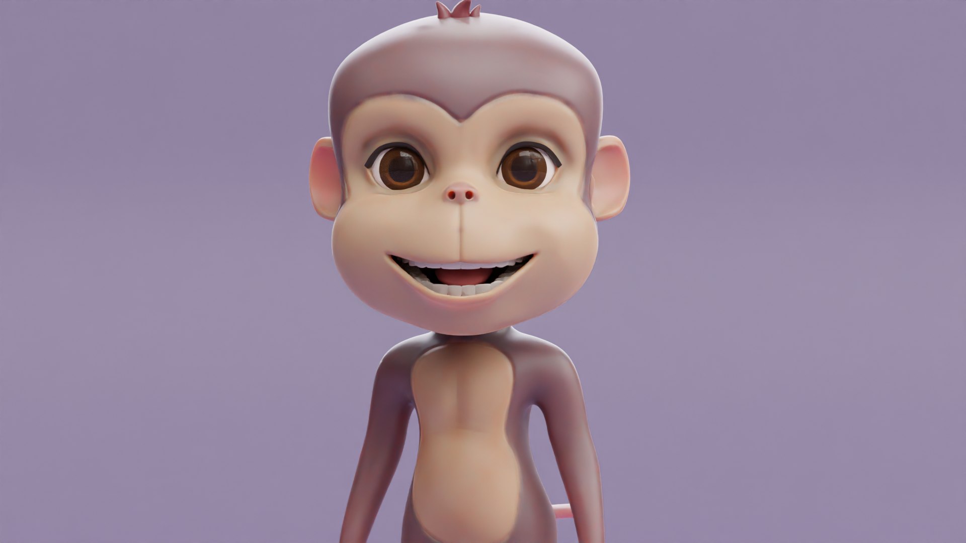 3D Cartoon Monkey Rigged and Animated model - TurboSquid 2159709
